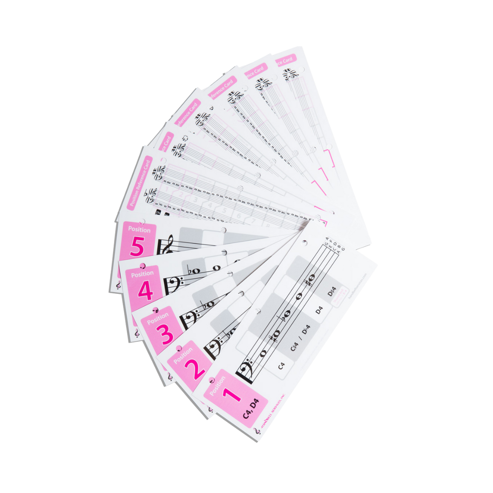 Notebook Position Reference Cards - for Handbells and Handchimes, set ...